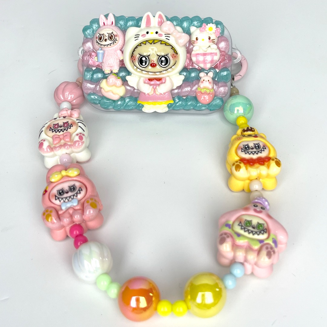 Hello Kitty x Labubu Pop Mart Phone Charms, Hobbies & Toys, Stationary ...