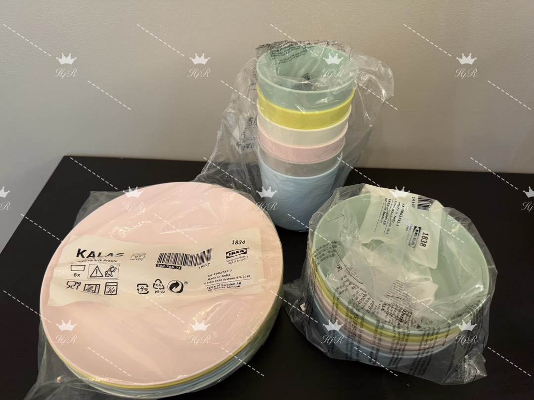 (BARU) IKEA KALAS Plate, Mug and Bowl (Full set) mixed colours ...