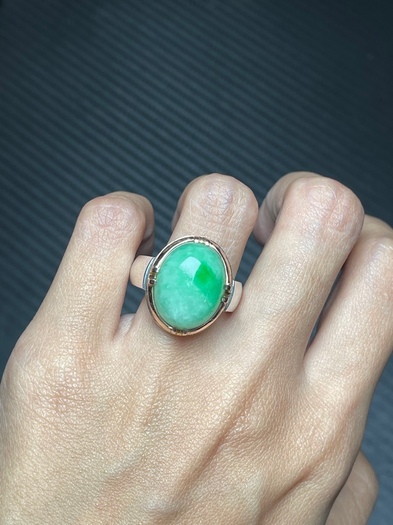 JADE MYANMAR TYPE A PURE SILVER CUSTOM MADE KUKU DAN TAPAK SUASA, Men's ...