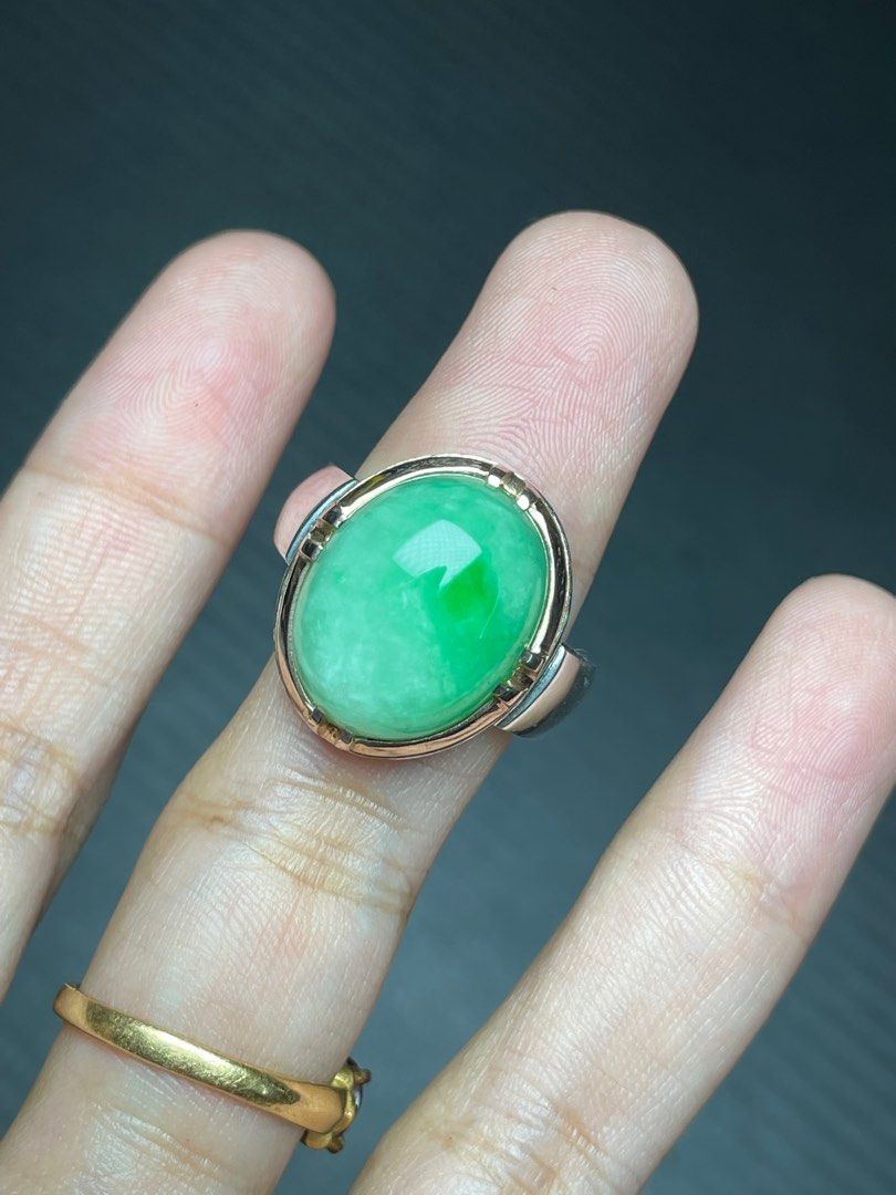 JADE MYANMAR TYPE A PURE SILVER CUSTOM MADE KUKU DAN TAPAK SUASA, Men's ...