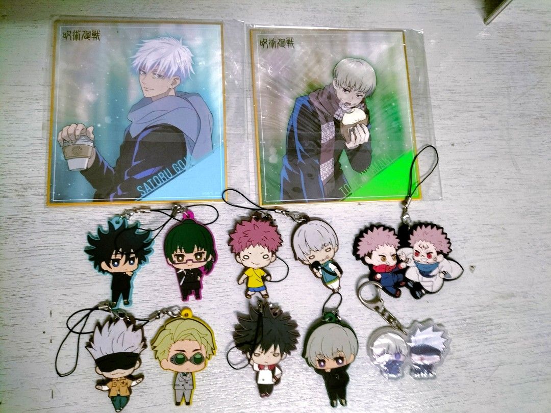 Jujutsu Kaisen satoru gojo inumaki toge Shikishi and keychain set ...