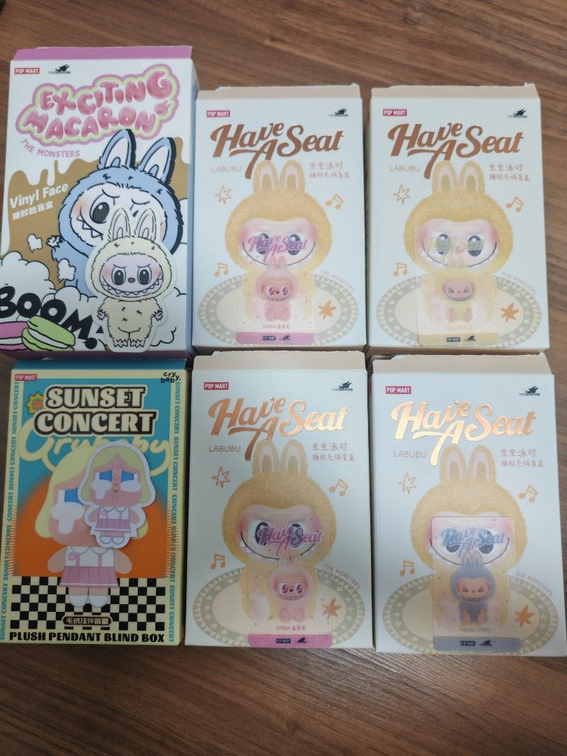 Labubu & Merbubu (Dada,Sisi,Soymilk) CryBaby Sunset Concert pink white ...