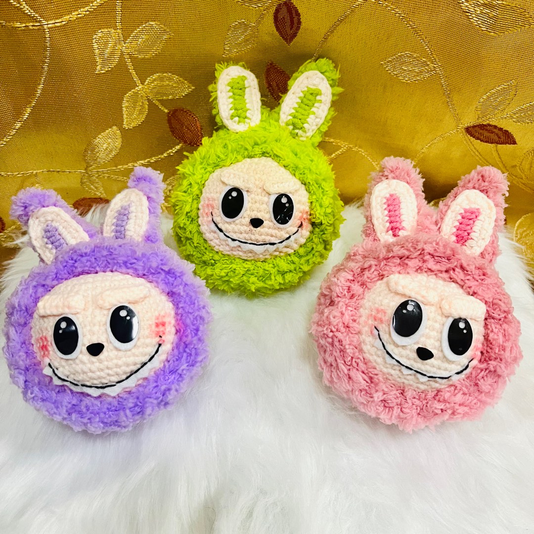 Labubu Head Crochet Keychain, Hobbies & Toys, Toys & Games on Carousell