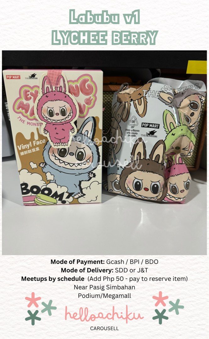 Labubu v1 LYCHEE BERRY, Hobbies & Toys, Toys & Games on Carousell