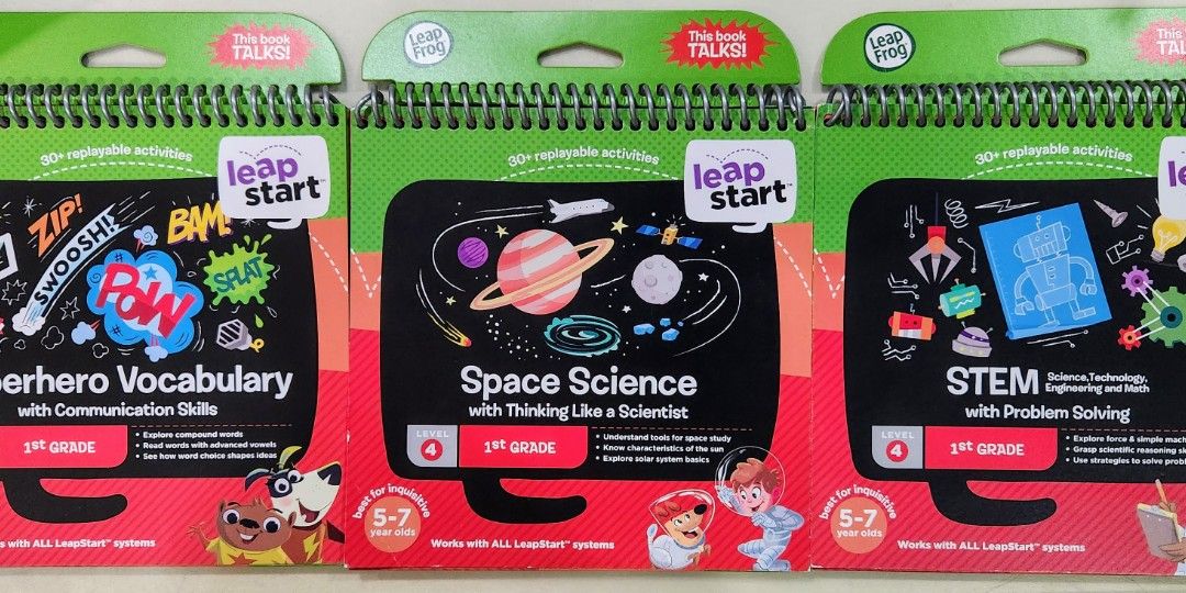 LeapFrog LeapStart Level 4 1st Grade Bundled Pack (3-Book Set), Hobbies ...