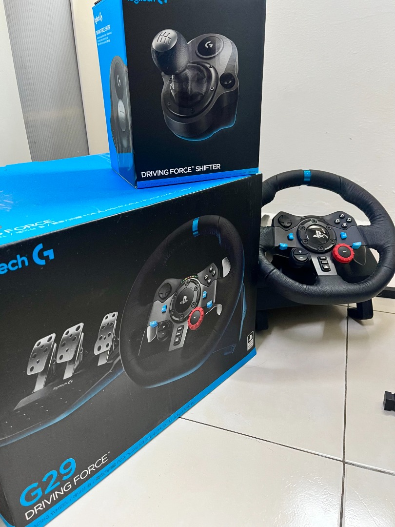 LOGITECH G29 FULLSET (H SHIFTER, EBRAKE, RACK) WITH BOX, Video Gaming ...
