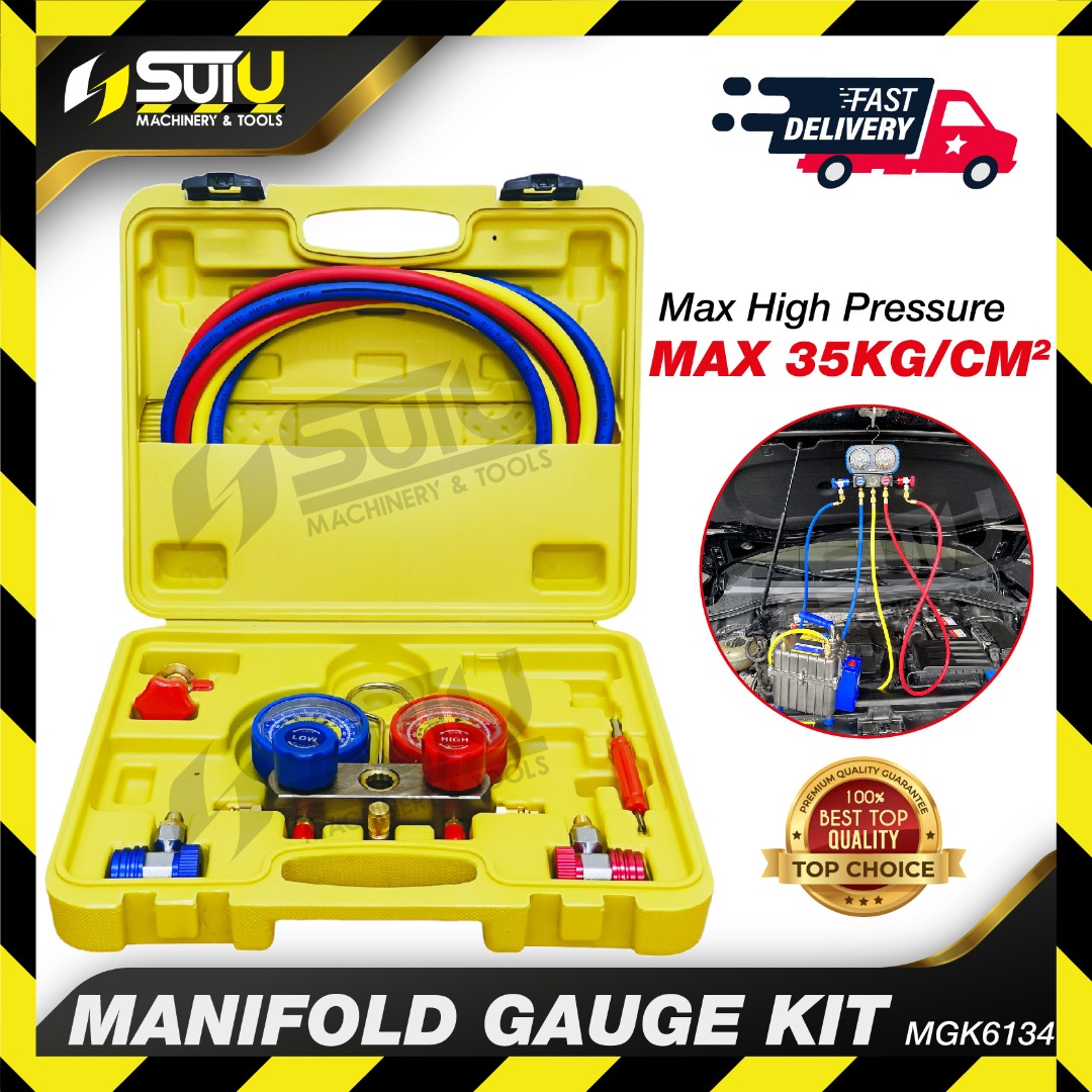 MGK6134 Manifold Gauge Kit / Gauge Set (Air Cond Gas Meter), Everything ...