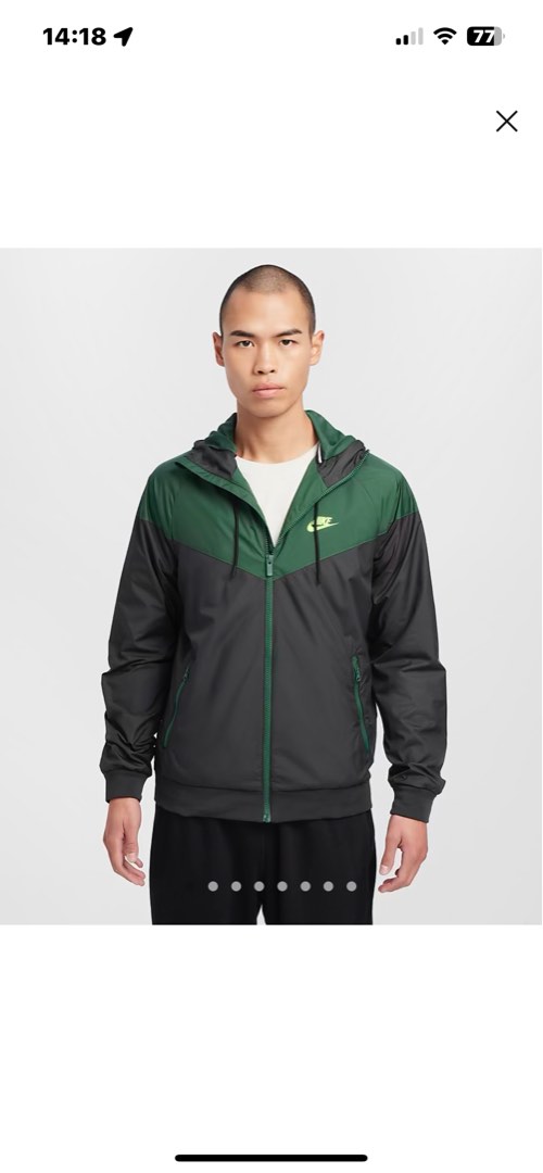Nike Sportswear Windrunner Green S, Men's Fashion, Activewear on Carousell