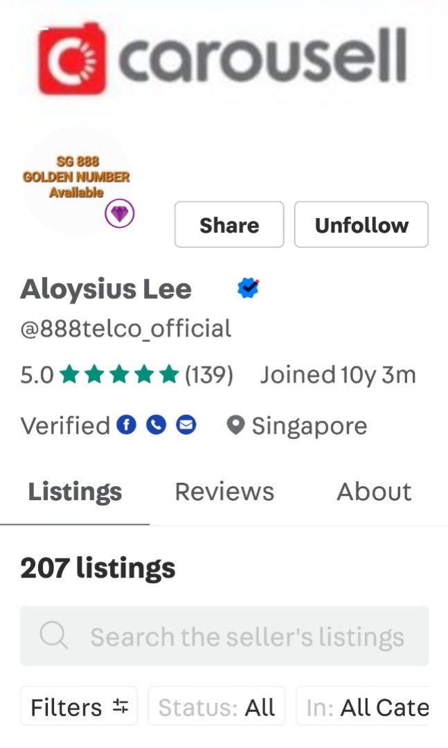 Starting from $288 VIP Golden Mobile Number from Singtel, M1, Starhub ...