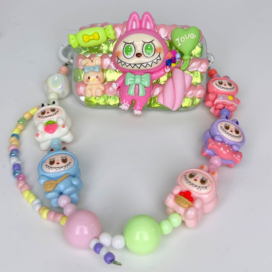 Pink Candy Labubu Pop Mart Phone Charms, Hobbies & Toys, Stationary ...