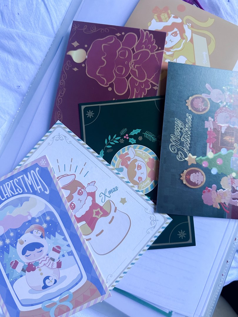 POPMART christmas greeting cards pop mart hacipupu, Hobbies & Toys ...