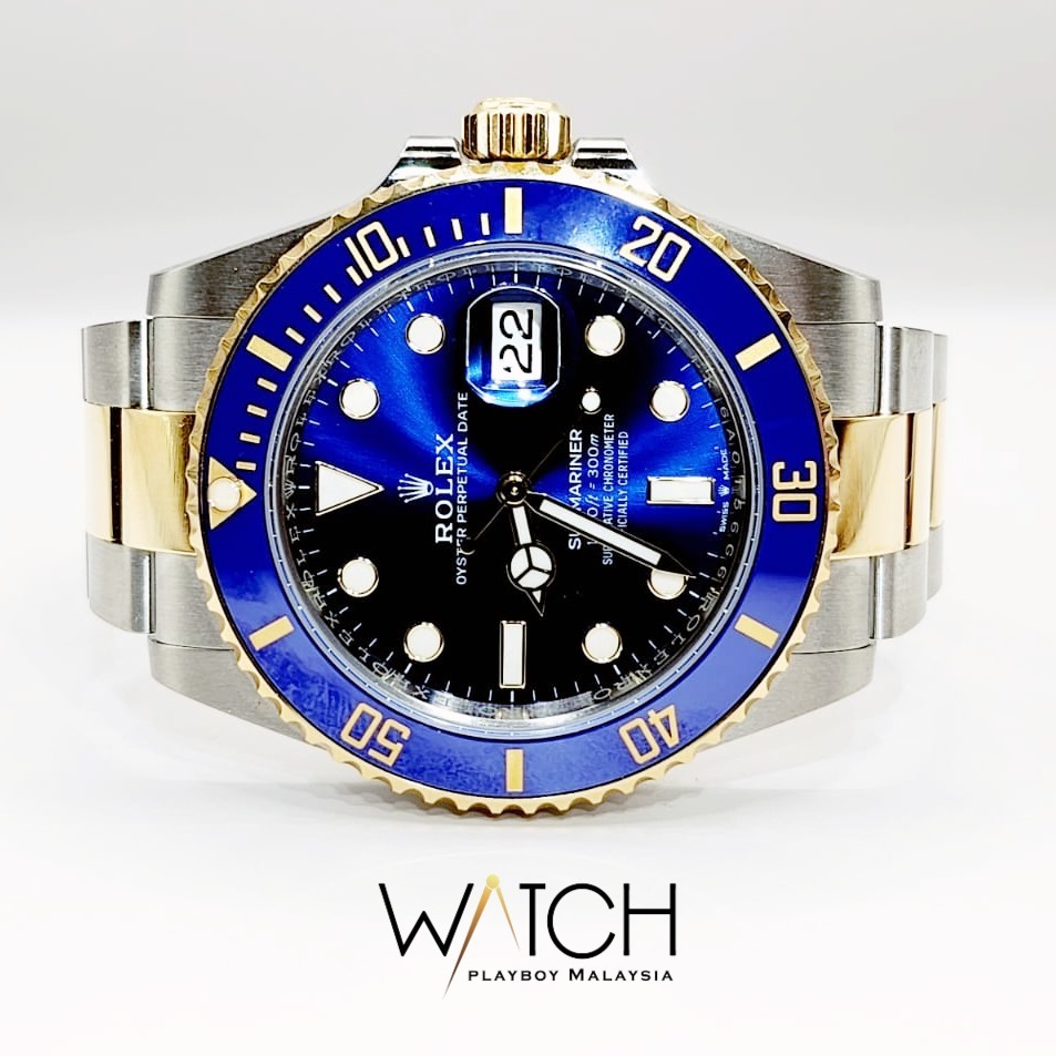 Pre-order NEW 2024/11 Rolex Submariner Date Half Gold - 126613LB Blue ...