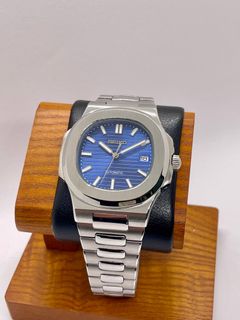 Custom Seiko Mod Blue Gold/Silver GMT 40mm, Men's Fashion, Watches ...