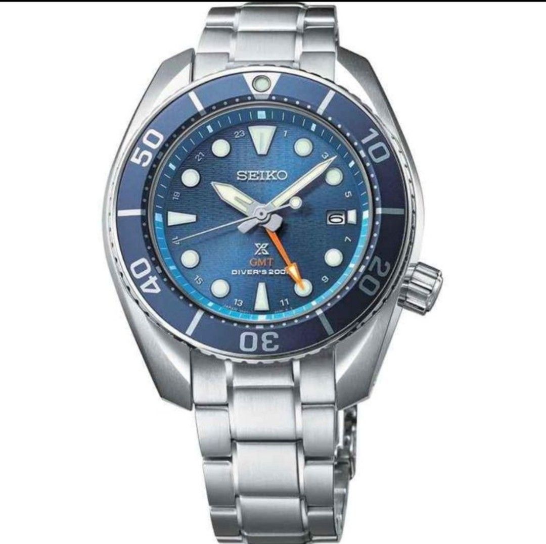 Seiko Prospex Sea Sumo GMT Solar Watch SFK001J1, Men's Fashion, Watches ...