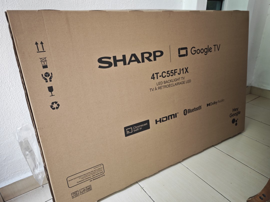SHARP GOOGLE TV 55inch, TV & Home Appliances, TV & Entertainment, TV on ...