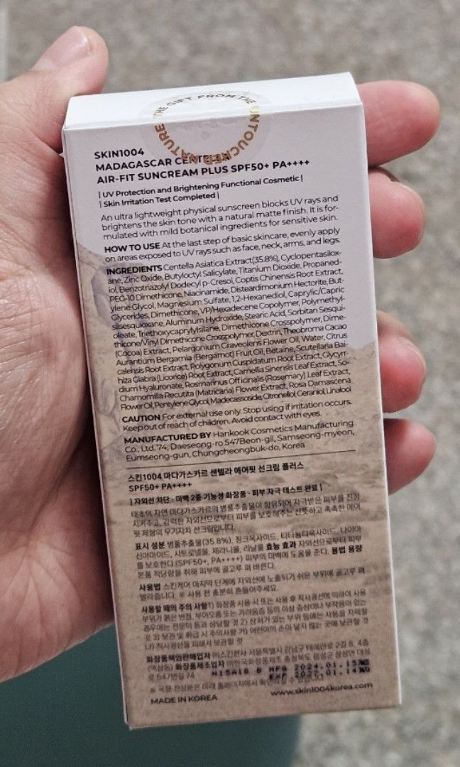 Skin1004 Madagascar Centella Air-Fit Suncream Plus SPF 50+ PA ...