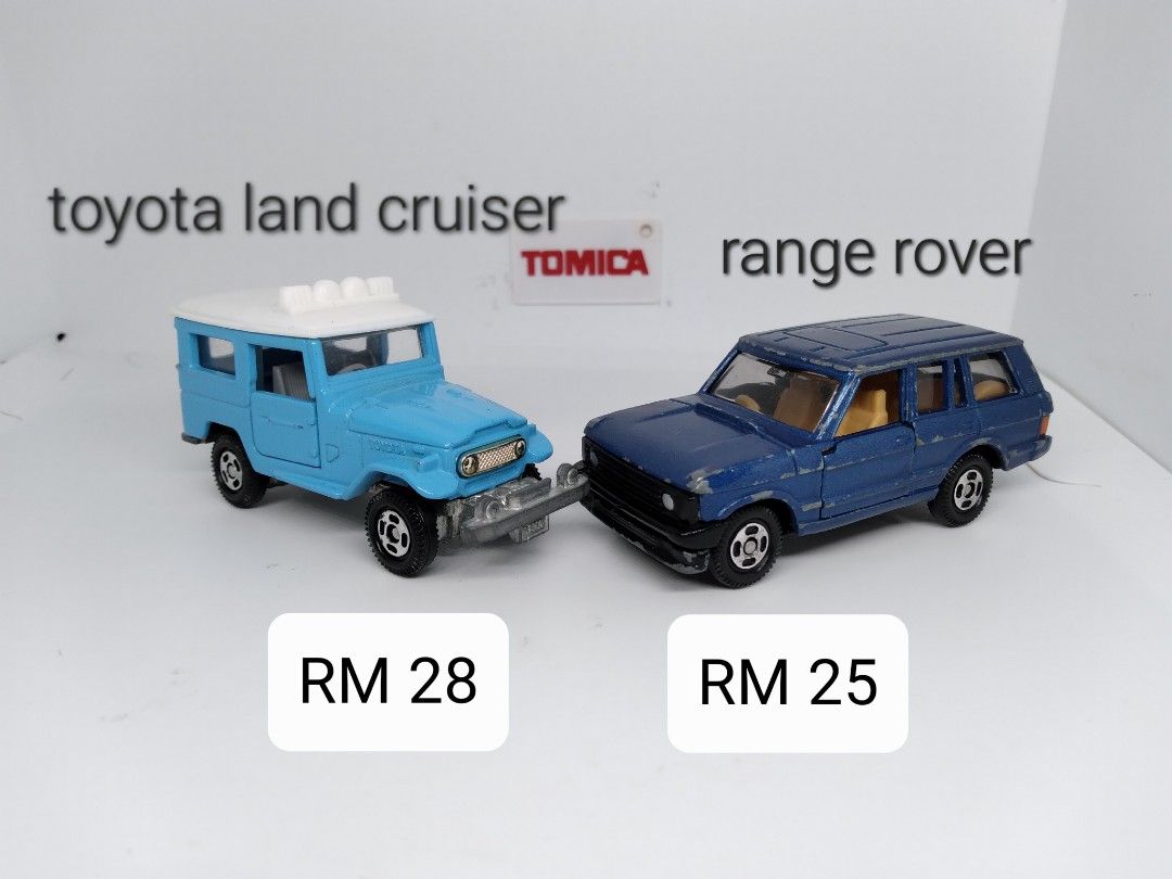 TOMICA - TOYOTA LAND CRUISER RM28 n RANGE ROVER RM25, Hobbies & Toys ...