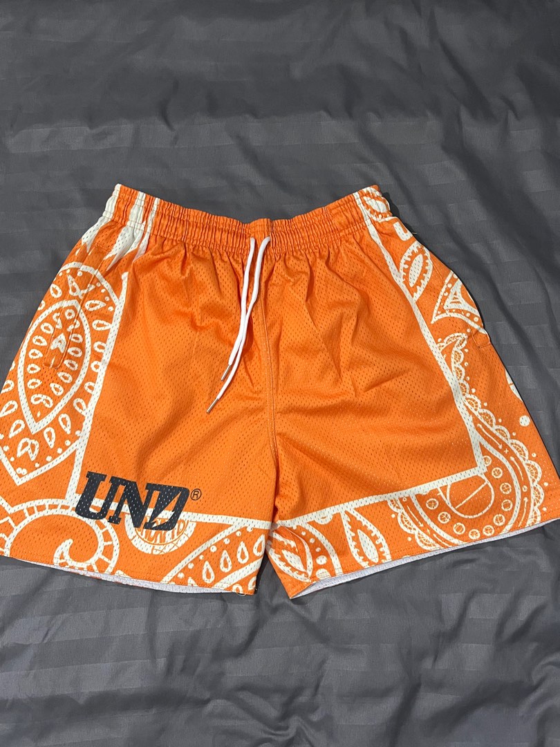 UNDRAFTED BANDANA V3 ORANGE MESH SHORT, Men's Fashion, Bottoms, Shorts ...