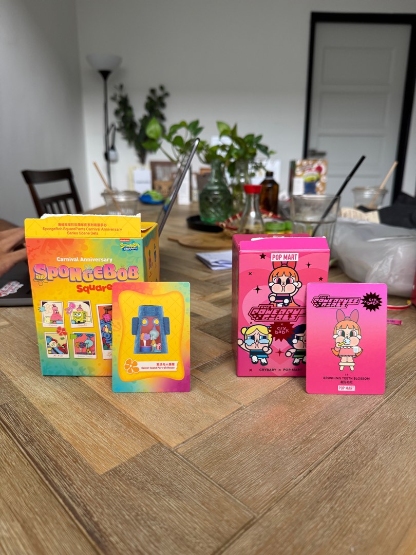 Unopened POPMART PPG crybaby & Carnival Anniversary Spongebob ...