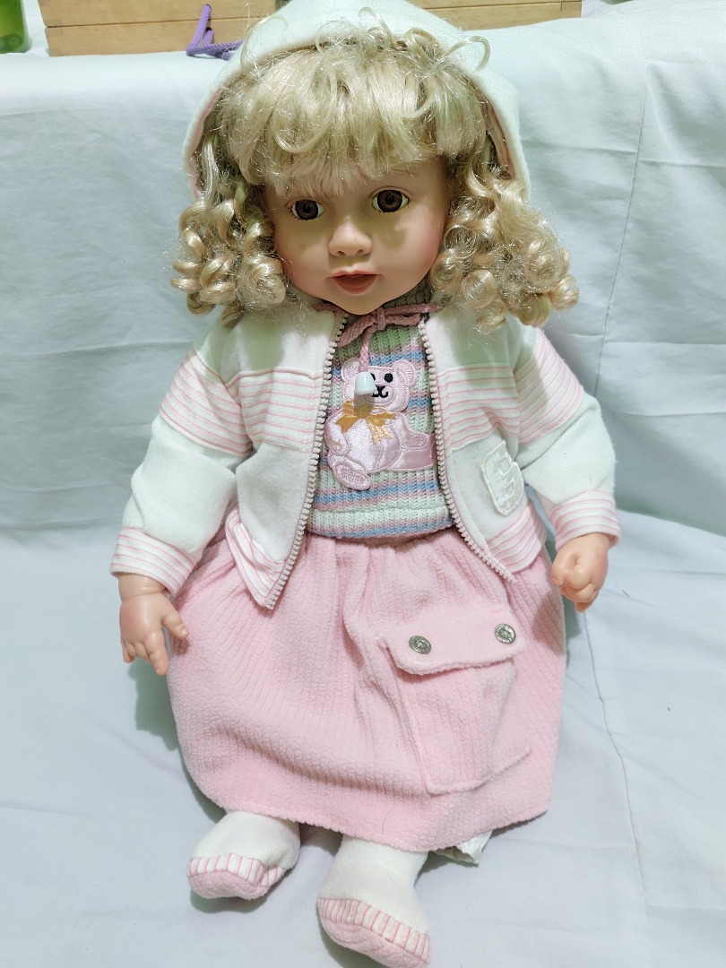 Vintage Doll Sitting Girl Doll, Hobbies & Toys, Toys & Games on Carousell