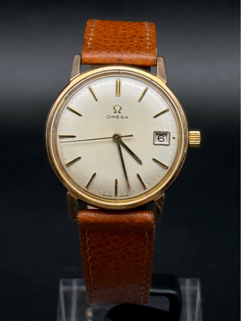 Vintage Omega Swiss Gold Plated Leather Strap, Men's Fashion, Watches ...