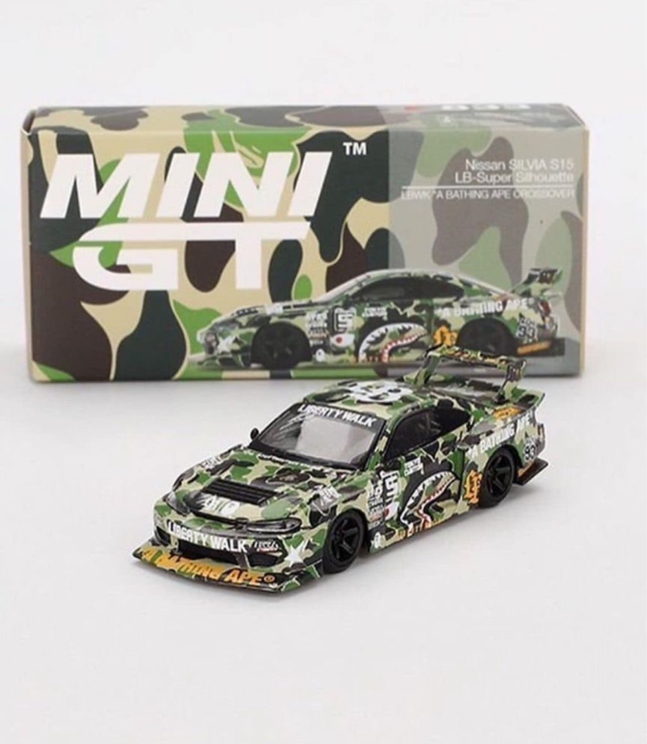 1/64 MiniGT MINI GT LIBERTY WALK Bape NISSAN Silvia S15 LBWK tags ...