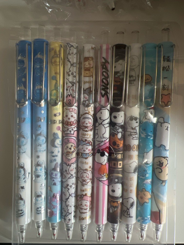 珍藏版 Chiikawa 拉布布Labubu 史努比Snoopy 線條小狗Maltese Butter Bear 文具 原子筆, 興趣及遊戲 ...