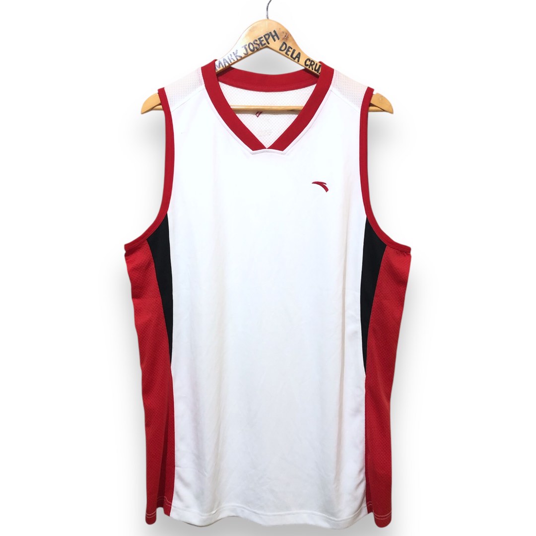 ANTA DRI-FIT EMBROID LOGO THREE TONE WHITE BLACK RED SANDO, Men's ...