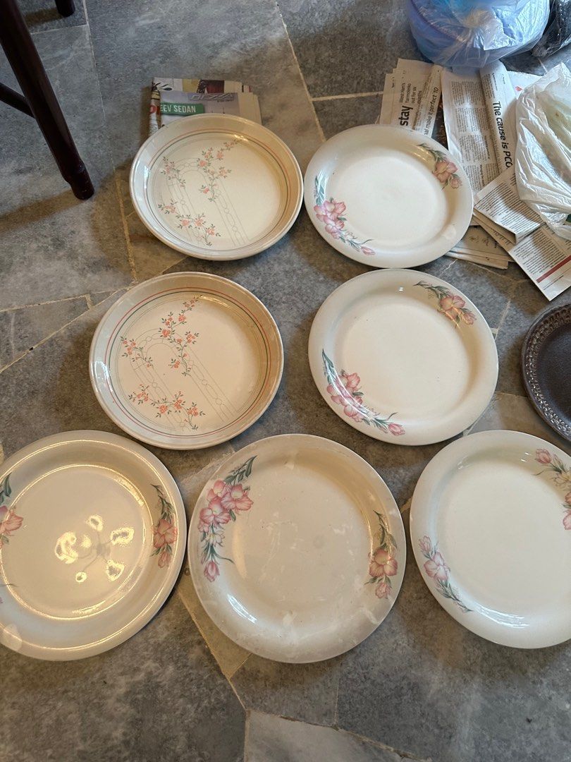 Assorted various dinner dining plates pinggan mangkuk cawan bowl gerai ...