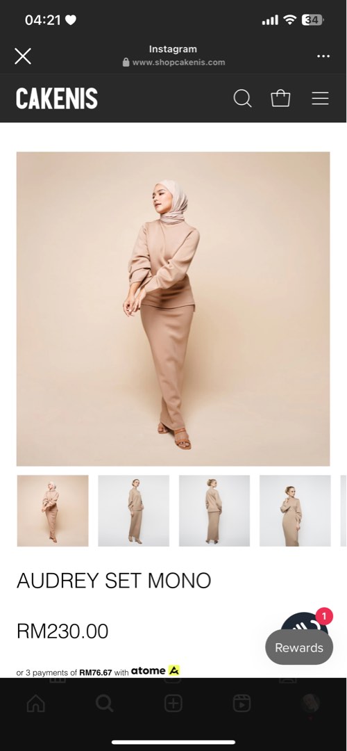 Audrey Set Cakenis Old Edition Womens Fashion Activewear On Carousell