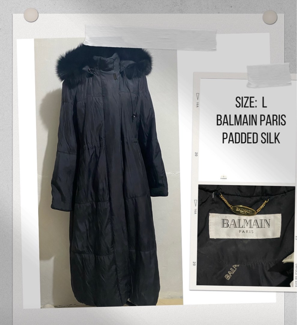 Authentic Balmain Paris Long Coat, Women's Fashion, Coats, Jackets and ...