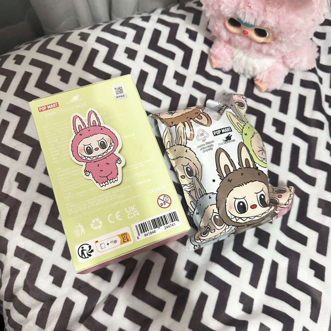 AUTHENTIC Labubu Exciting Macaron V1 Plush Pendant Keychain, Hobbies ...