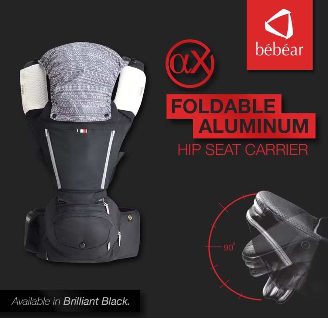 Bebear AX Foldable Alumunim Hip Seat Carrier, Babies & Kids, Going Out ...