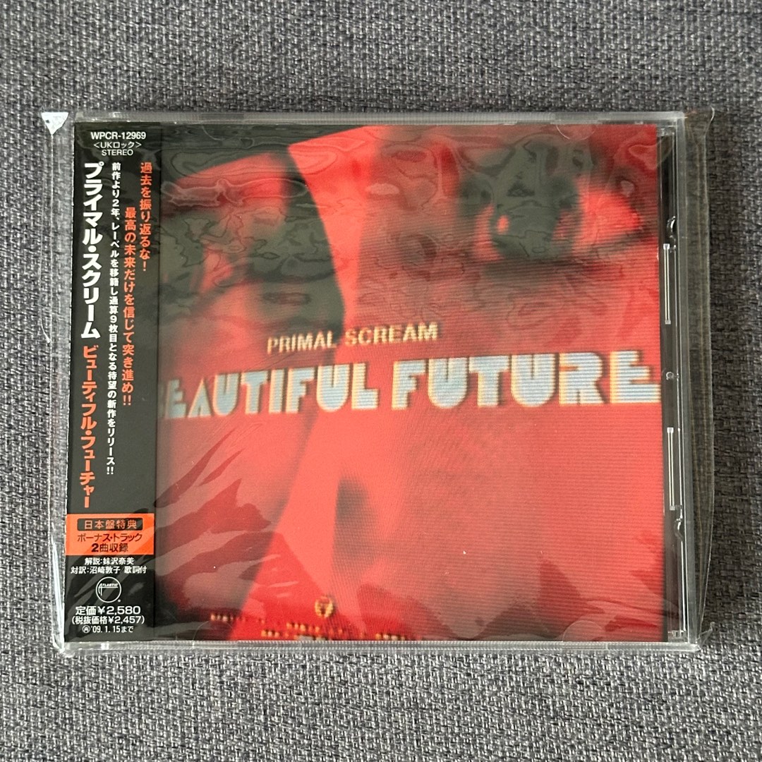 (CD with OBI) Primal Scream - Beautiful Future (Japanese edition with OBI & lyric book), Hobbies ...