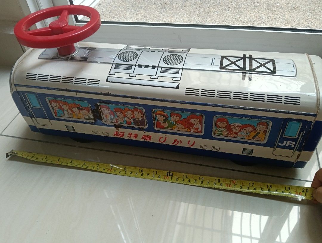 CHIKO Made in Japan tin toy train. Super large size (rare) length 20 ...