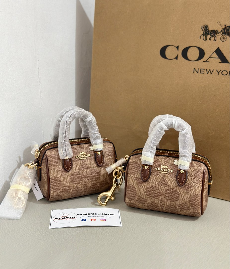 COACH Mini Rowan Bag Charm, Luxury, Bags & Wallets on Carousell