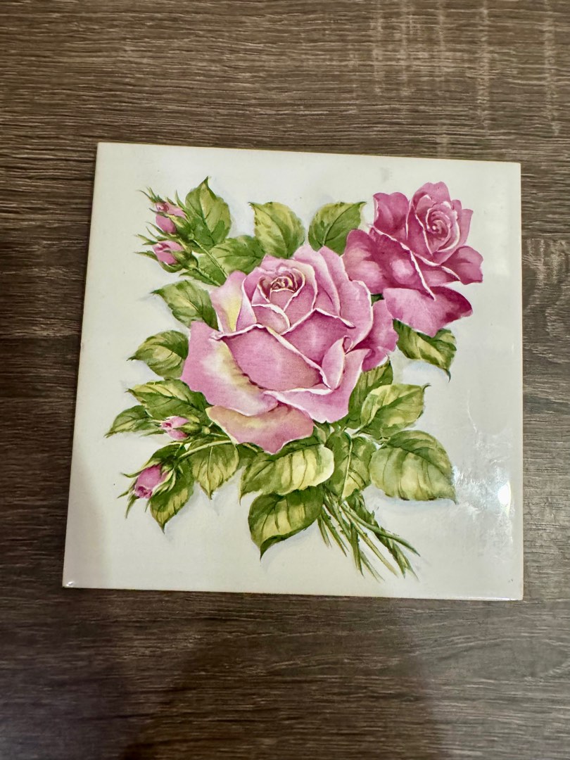 Decorative roses tile, Everything Else, Others on Carousell