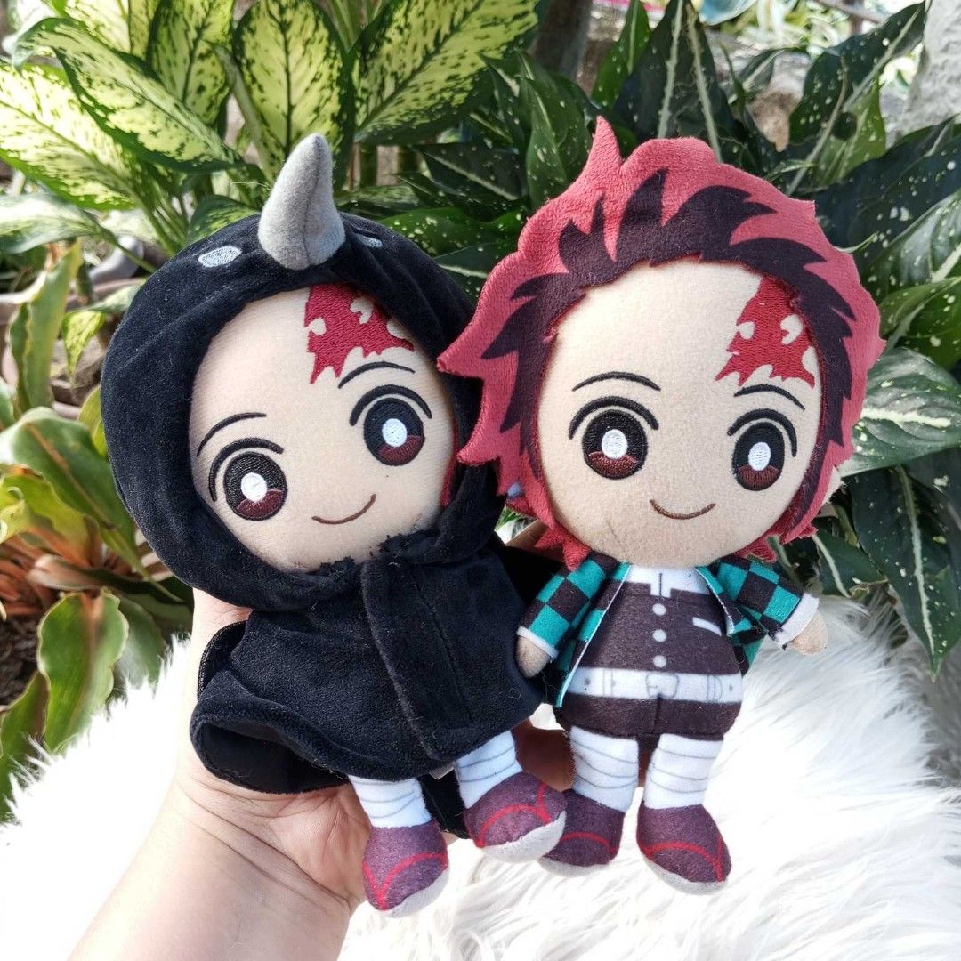 DEMON SLAYER Kimetsu no Yaiba Chibi Plush Uchi-noco Tanjiro Kamado Plush Toy BUNDLE, Hobbies ...