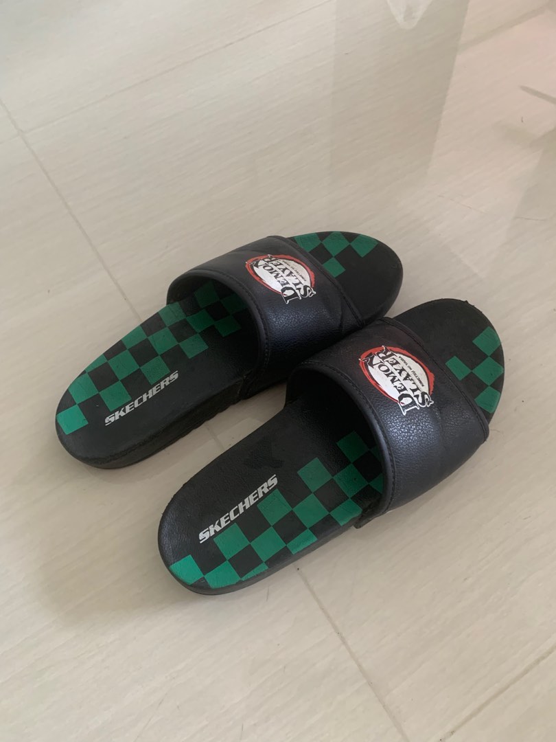 demon slayer slippers skechers, Men's Fashion, Footwear, Flipflops and ...