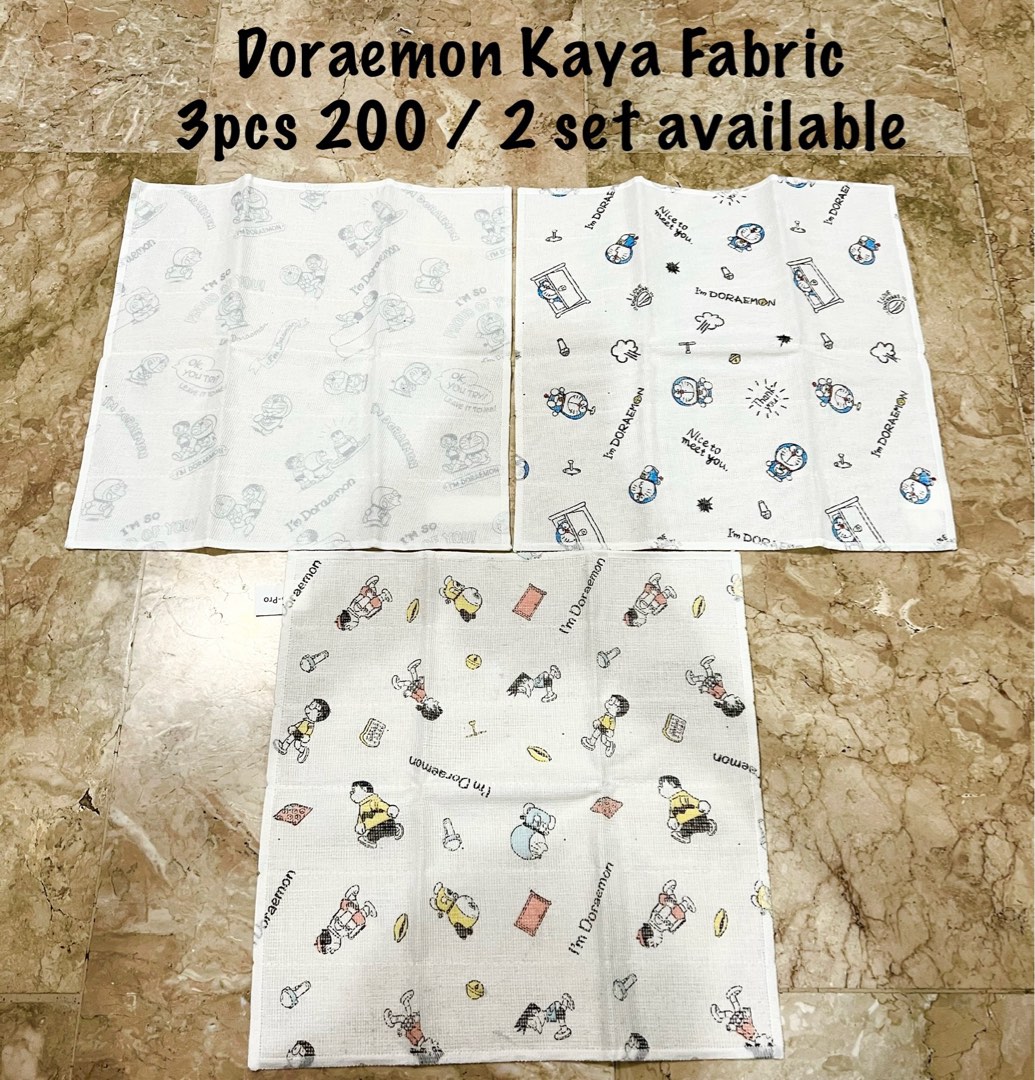 Doraemon Kaya Fabric / 2 set available, Hobbies & Toys, Toys & Games on ...