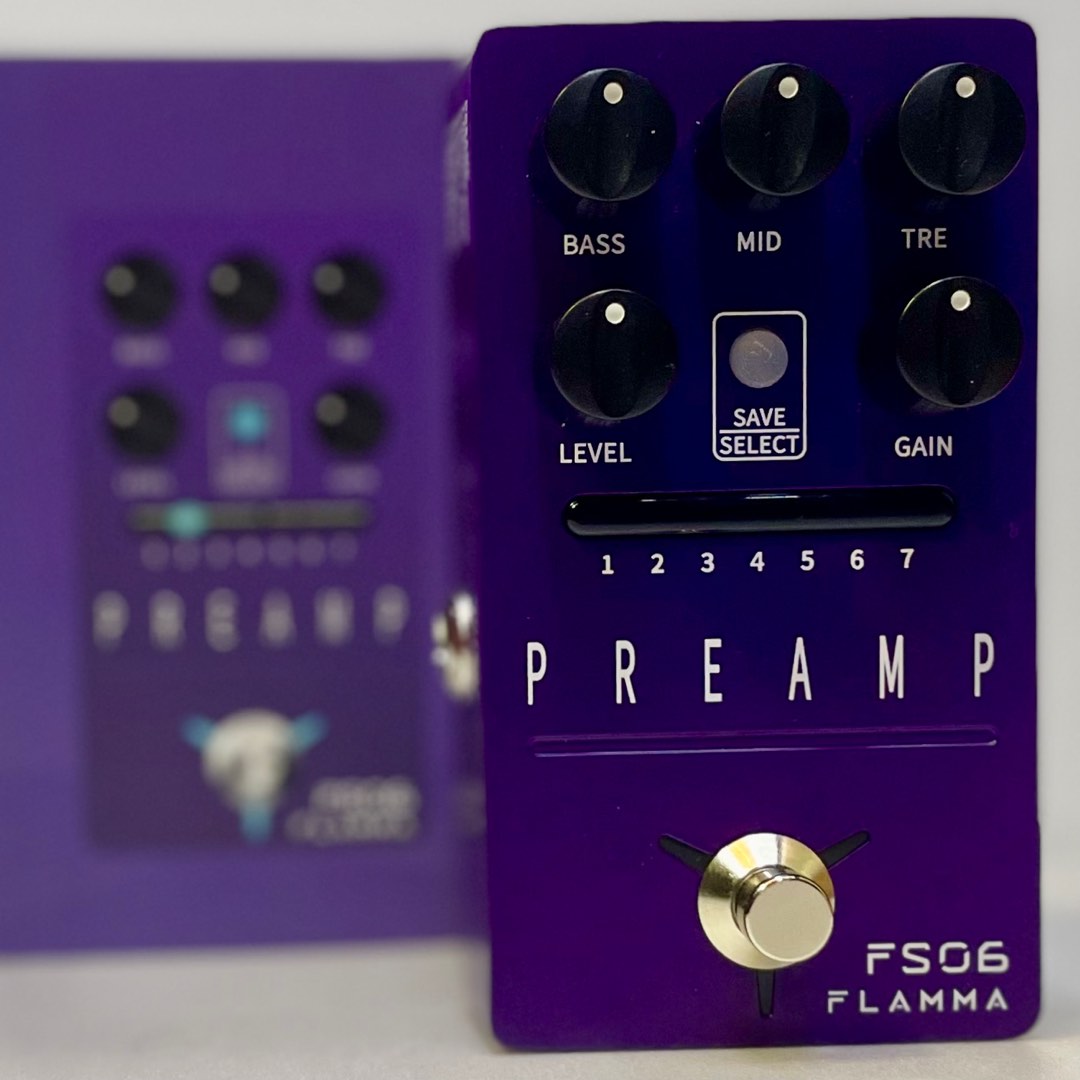 FLAMMA FS06 PREAMP Efek Gitar Pedal Stompbox Digital Pre-Amplifier with Built in Cabinet ...