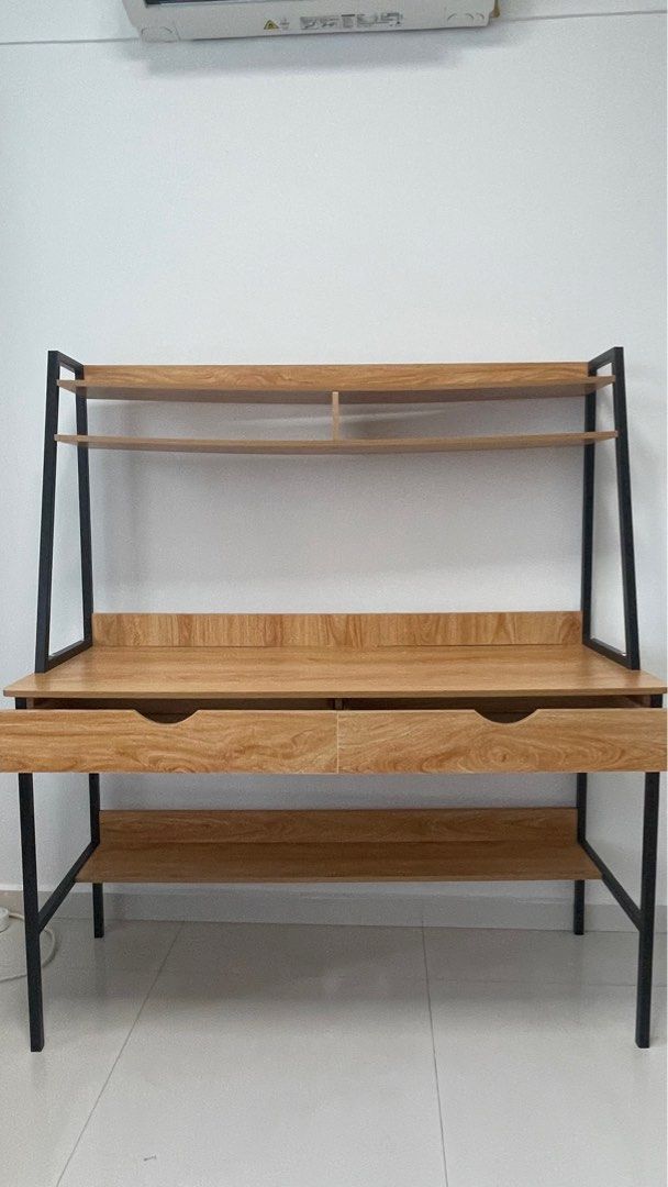 [FREE] study table with drawer and overhead shelf, Furniture & Home ...