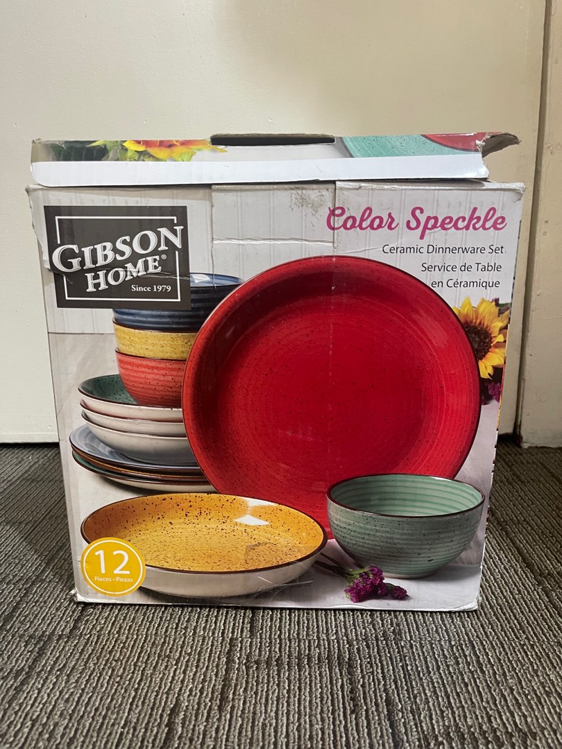 Gibson 12 sets Ceramic Plate, Furniture & Home Living, Kitchenware ...
