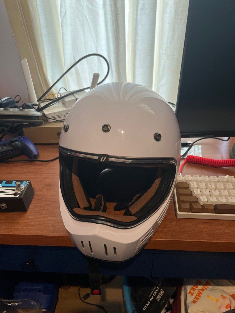 Helm Jitsu Bandidos White Cakil Custom Vintage Look mirip simpson ...