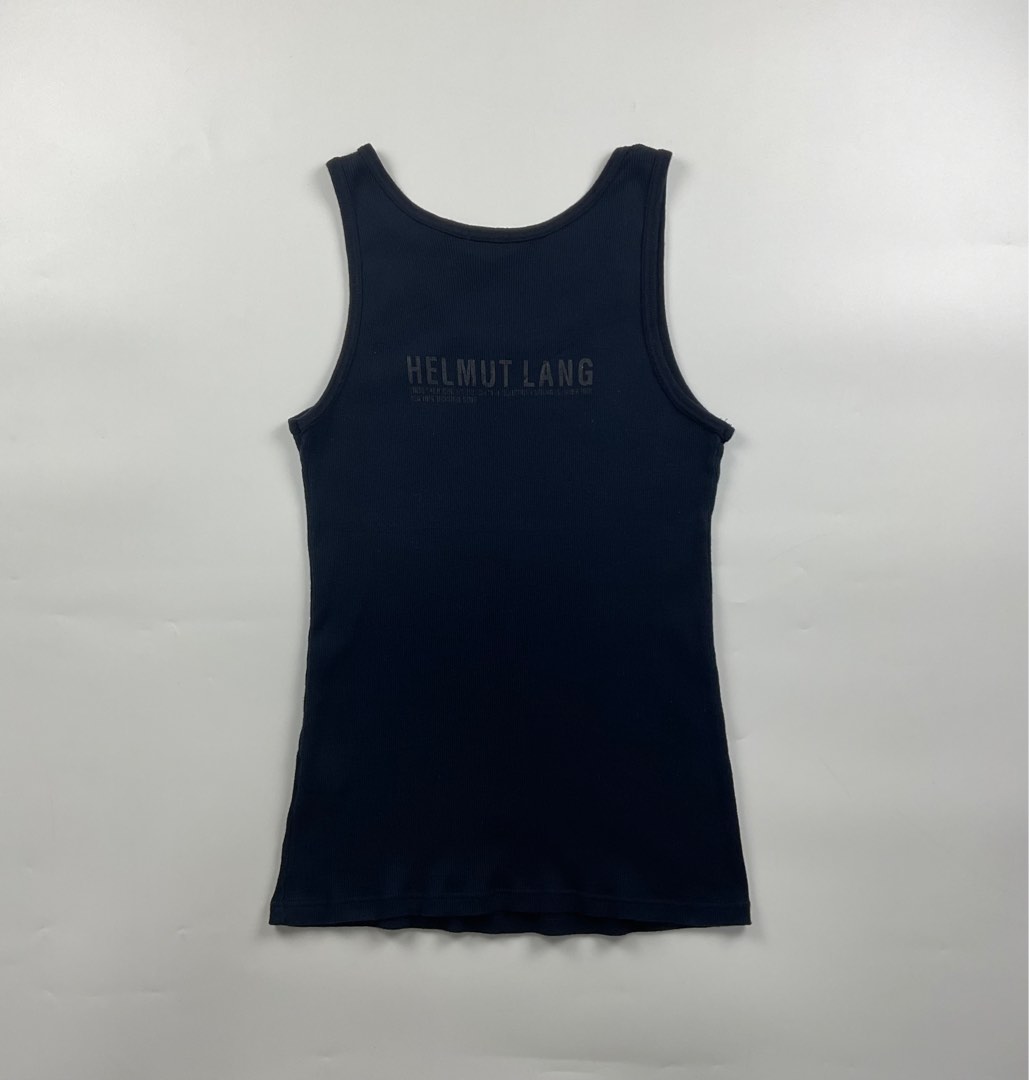Helmut Lang S/S'00 Backstage Staff Ribbed Tank Top, Men's Fashion, Tops ...