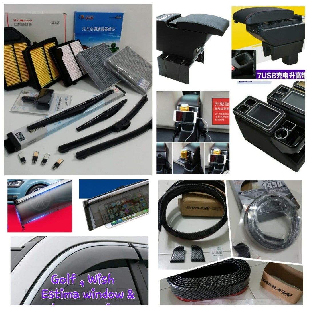 Honda Toyota Engine air filter Cabin aircon filter Front rear Wiper ...