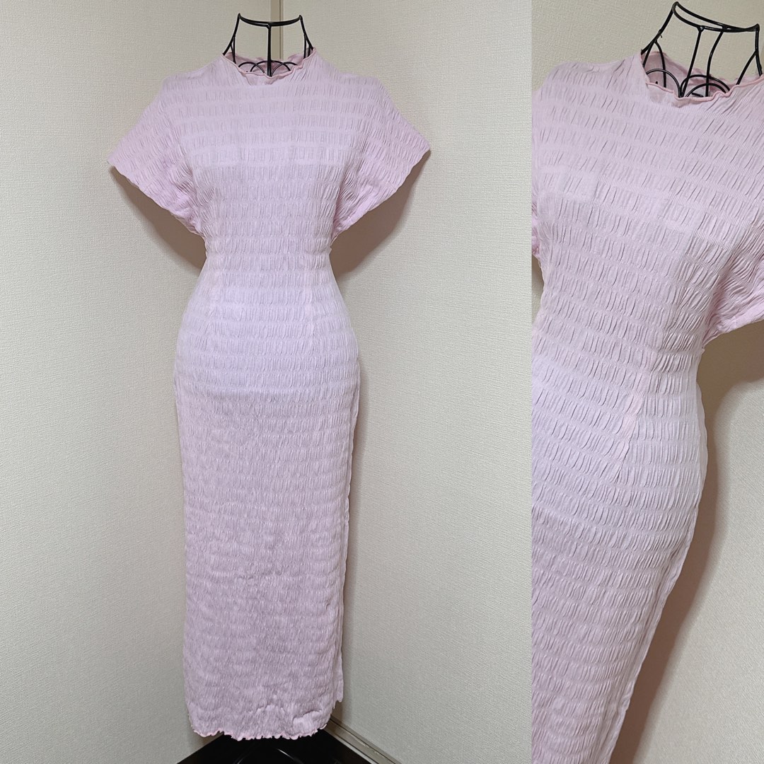 HQ Japan brand garterize bat wing maxi dress, Women's Fashion, Dresses ...