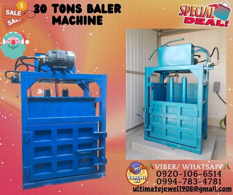 HYDRAULIC BALER MACHINE 30 TONS - READY TO PICK-UP ON-HAND BAILING ...