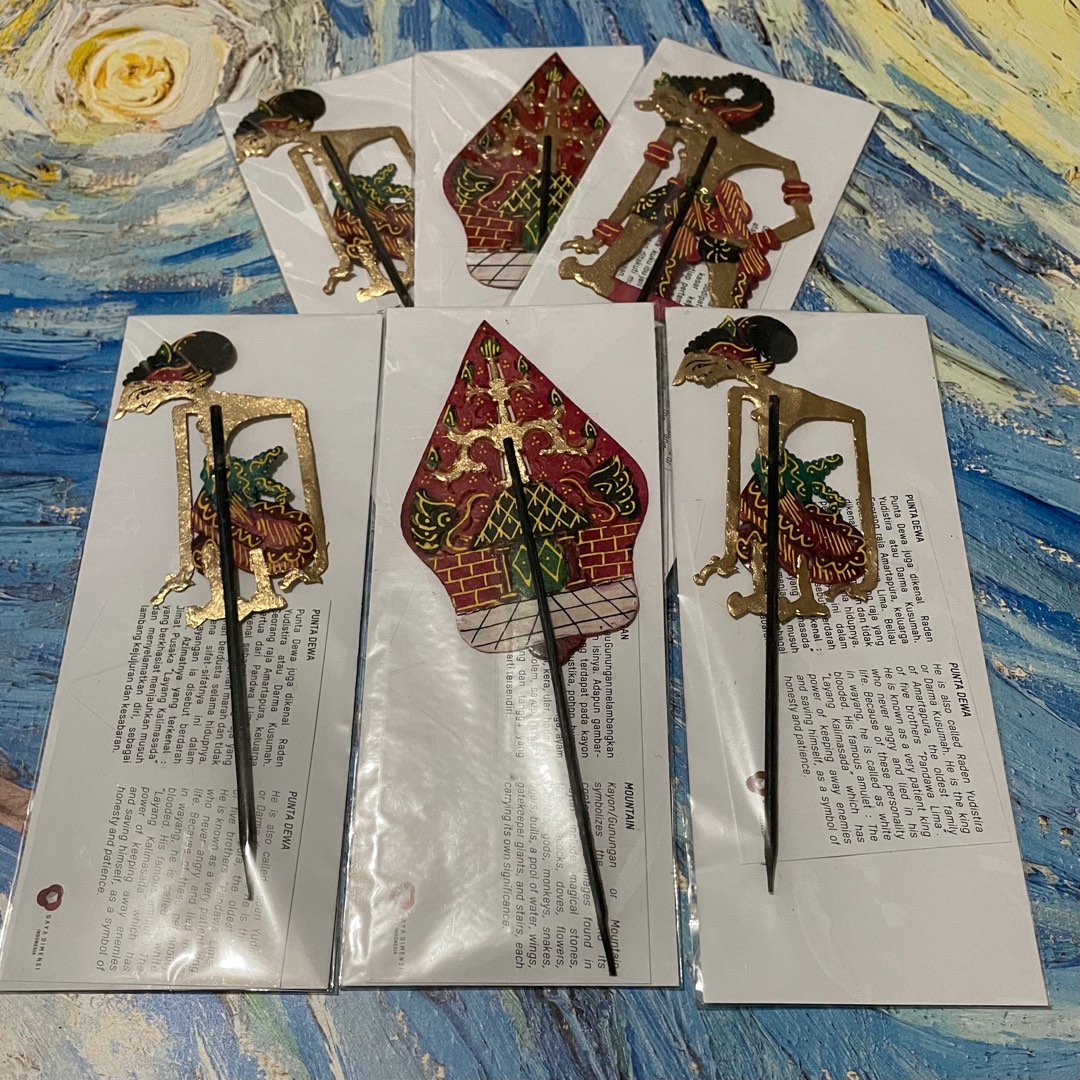 Indonesian Shadow Puppet Bookmarks (6 pieces), Hobbies & Toys ...