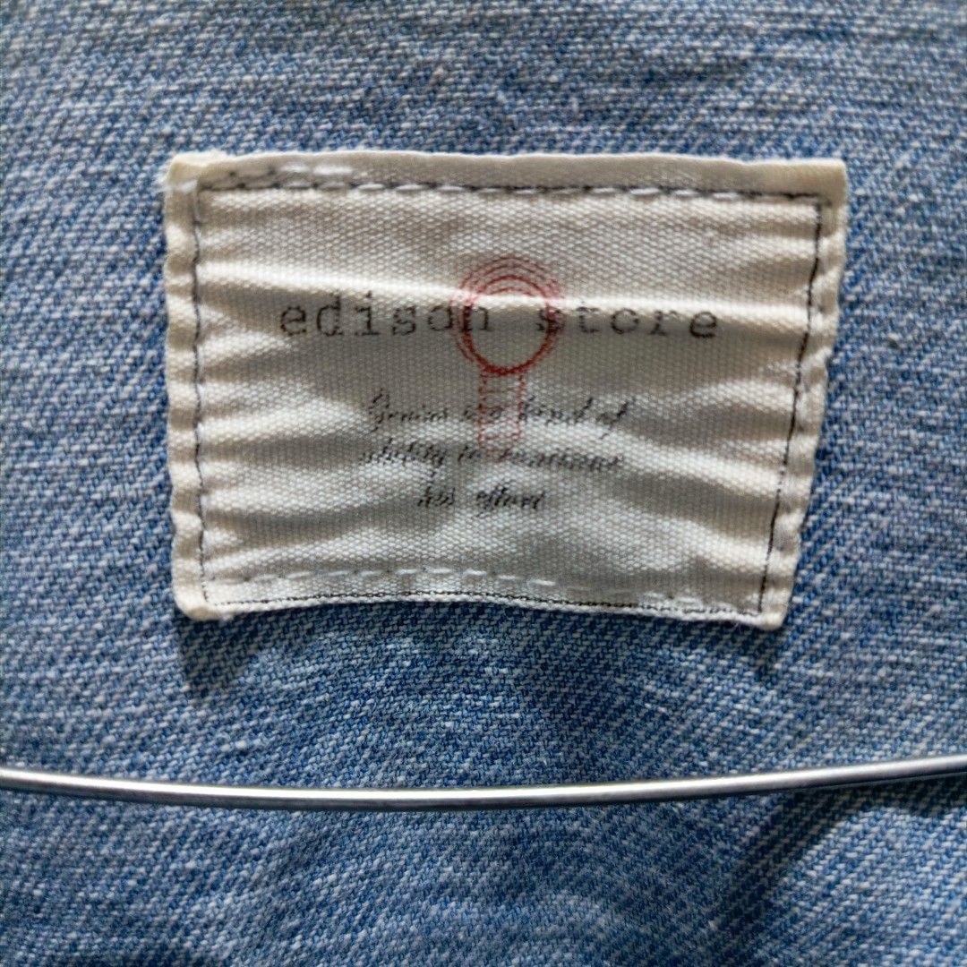 Vintage Jaket jeans jacket Denim Edison Store Bigsize oversize jumbo ...